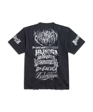 Balenciaga Logo Printed Crewneck T-shirt