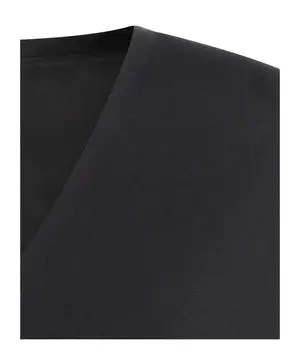 THOM KROM Short Sleeve V-neck Blouse With Dropped Shoulders