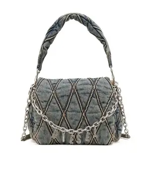 DIESEL® Charm-d Denim Shoulder Bag - Blue