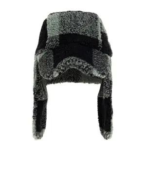 Stella McCartney Plaid Wool Hat - Black