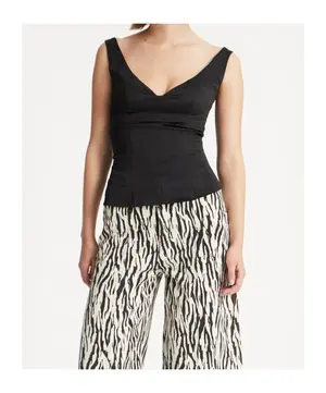 ROTATE BY BIRGER CHRISTENSEN Sleeveless Top With Zipper Detail