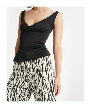 ROTATE BY BIRGER CHRISTENSEN Sleeveless Top With Zipper Detail