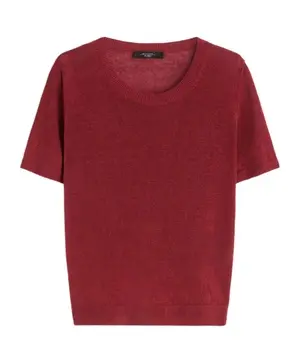 Max Mara Short Sleeve Round Neck Top