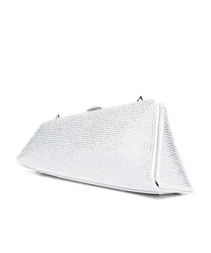 Attico Embellished Asymmetric Clutch Bag