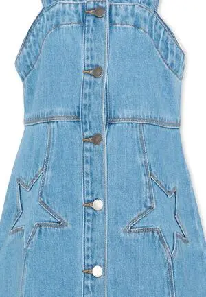 Stella McCartney Sleeveless Star Detail Denim Dress