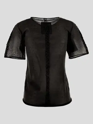 UMA WANG Round Neck Sweater - Black