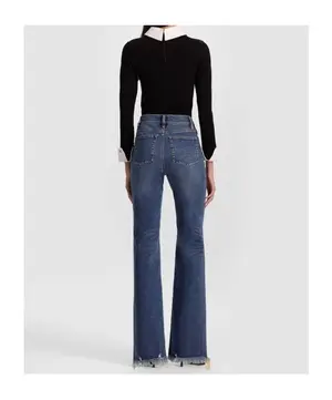 ALICEOLIVIA Alice+olivia Delancey Frayed Bootcut Jeans