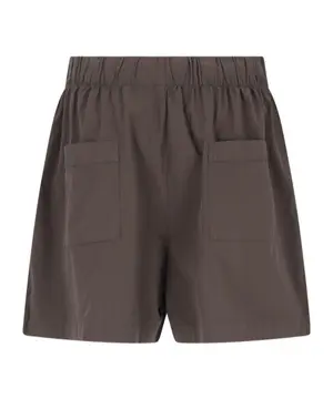 TEKLA Poplin Pyjama Shorts - Brown