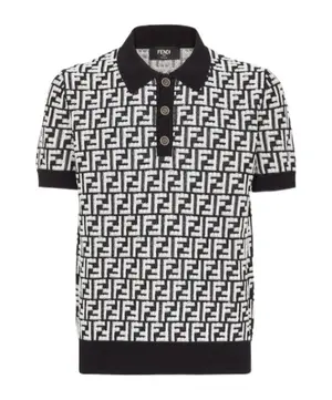 Fendi Ff Monogram Polo Shirt