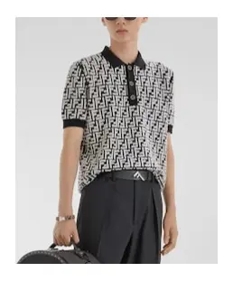 Fendi Ff Monogram Polo Shirt