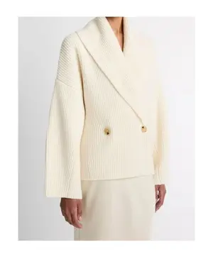 Vince Wool-blend Draped Sweater Coat