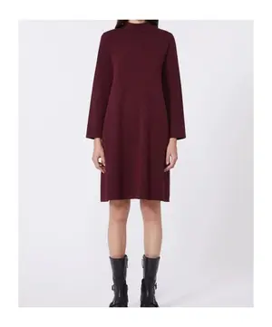 Max Mara Crew Neck Long Sleeve Dress