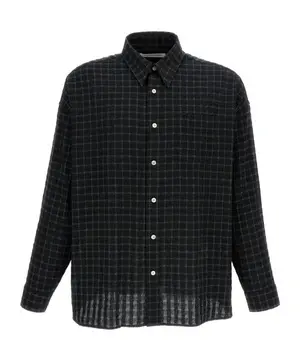 SUNFLOWER Stable Checked Shirt - Black