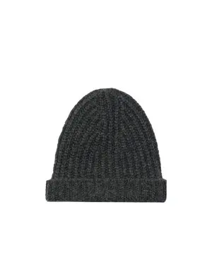 THE ROW Ribbed Knit Hat - Gray