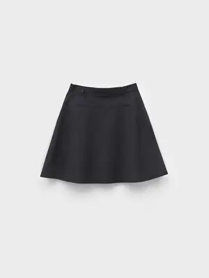 LOW CLASSIC Flared Midi Skirt With Belted Waist