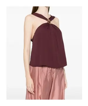FORTE_FORTE Sleeveless Criss-cross Top With Embellishment