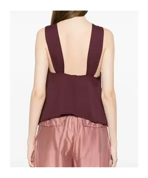 FORTE_FORTE Sleeveless Criss-cross Top With Embellishment