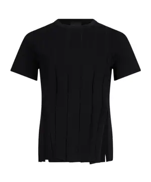 Liu Jo Short-sleeve Knitted Sweater With Fringe Detail