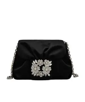 ROGER VIVIER Embellished Foldover Top Crossbody Bag