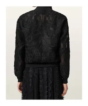ALLSAINTS Jade Embroidered Zip-up Jacket