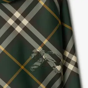 Burberry Check-pattern Zip-up Hooded Cropped Jacket