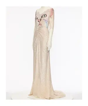 Valentino Garavani Sequined Cat Motif Gown