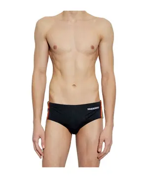 Dsquared2 Triangle Swim Trunks With Rainbow Stripe Detail