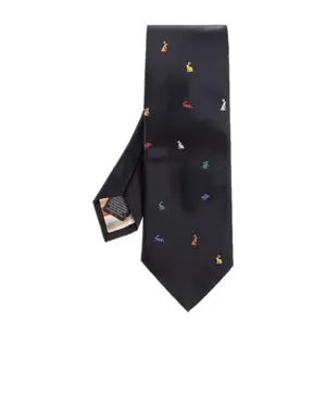 Paul Smith Patterned Neck Tie - Black