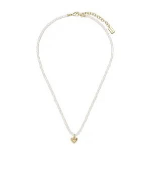 COACH Heart Shaped Pendant Necklace - White