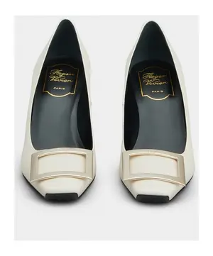ROGER VIVIER Trompette Buckle Pumps - Cream