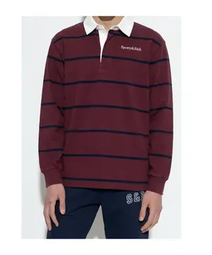SPORTY  RICH Long-sleeved Polo Shirt