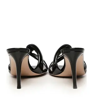 GIANVITO ROSSI Amour Twisted Detail Mules - Black