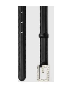 Gucci Square G Buckle Leather Belt