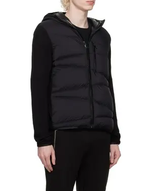 Moncler Padded Wool Zip-up Hooded Down Jacket