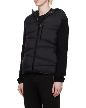 Moncler Padded Wool Zip-up Hooded Down Jacket