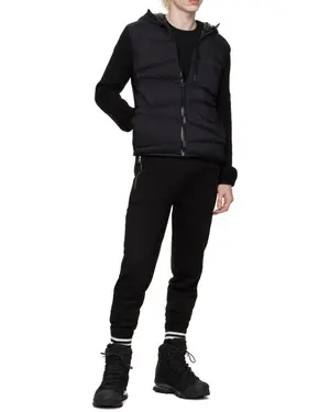 Moncler Padded Wool Zip-up Hooded Down Jacket