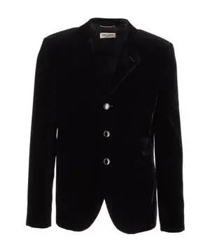 Saint Laurent Single-breasted Ribbed Blazer
