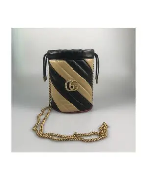 Gucci Matching Striped Chain Shoulder Bag