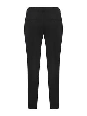DONDUP Gaubert Virgin Wool Tailored Trousers - Black