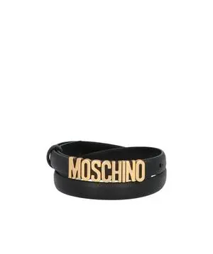 Moschino Plaque Belt - Black