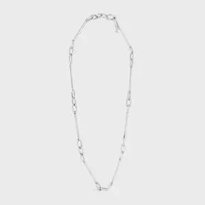 Celine Charms Necklace In Rhodium-plated Brass
