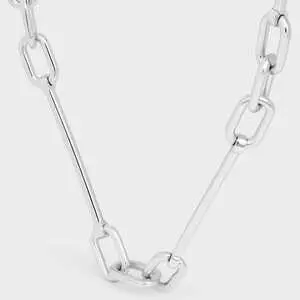Celine Charms Necklace In Rhodium-plated Brass
