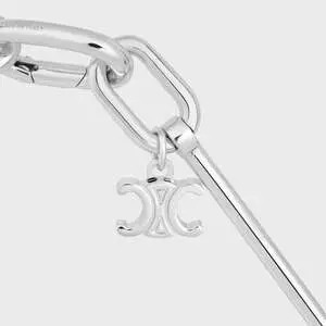 Celine Charms Necklace In Rhodium-plated Brass