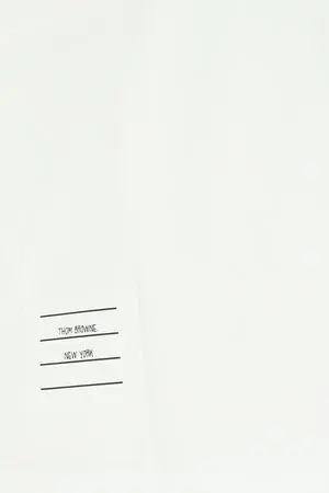 Thom Browne Ringer T-shirt With Logo Appliqu