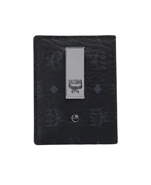 Mcm Logo-print Compact Cardholder - Black