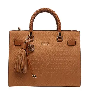Liu Jo Manhattan Braided-handle Tassel Top Handle Bag