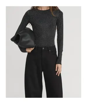 FRAME Embellished Long-sleeved Top