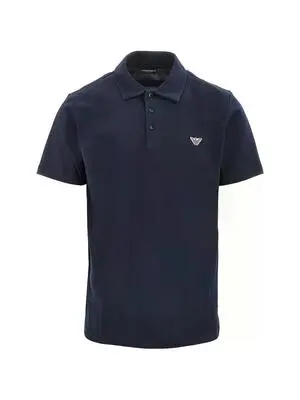 Emporio Armani Logo-embroidered Polo Shirt - Blue