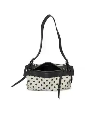 MSGM Polka-dot Striped Shoulder Bag