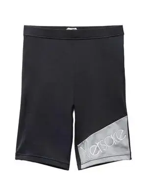Versace Embroidered Logo Bicycle Shorts